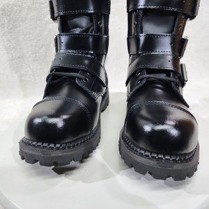 Demonia | Shoes | Demonia Riot8bk 18 Eyelet Unisex Steel Toe Knee Boot ...